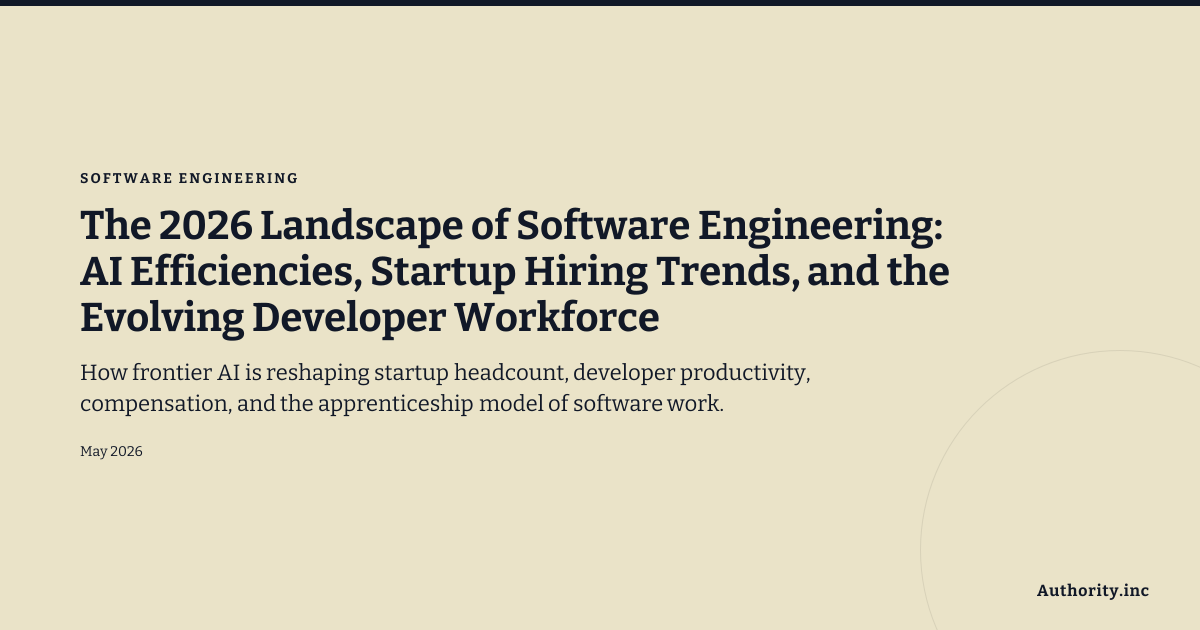 The 2026 Landscape of Software Engineering: AI Efficiencies, Startup ...